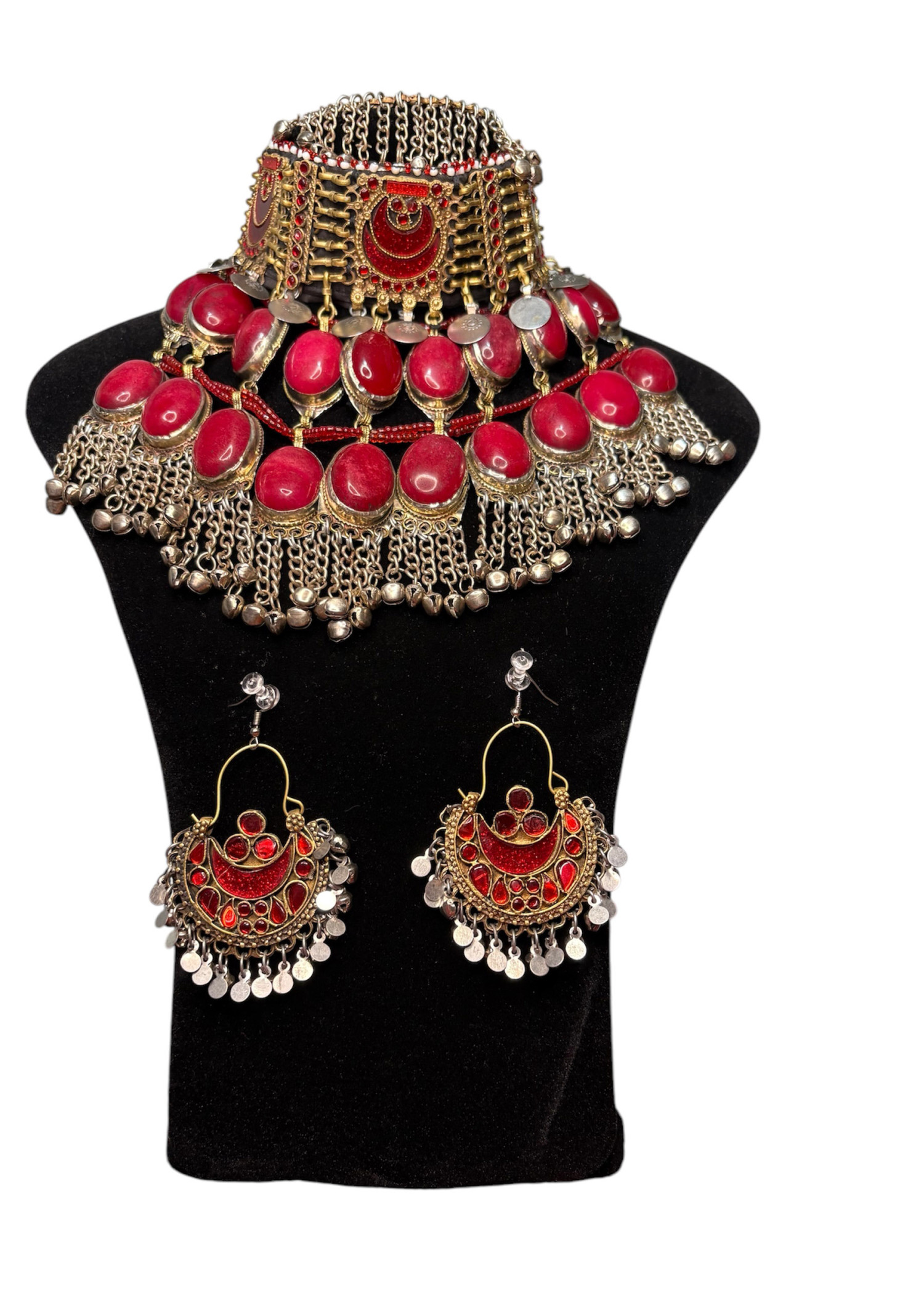 Red Afghan full jewellery set